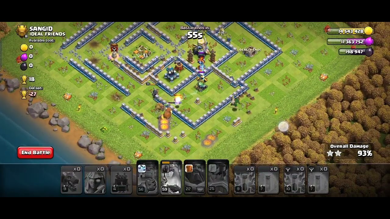 coc first attack in channel - YouTube