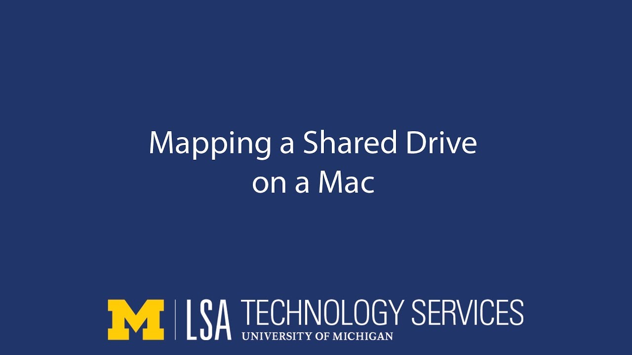 Mapping a Shared Drive (Mac) - YouTube