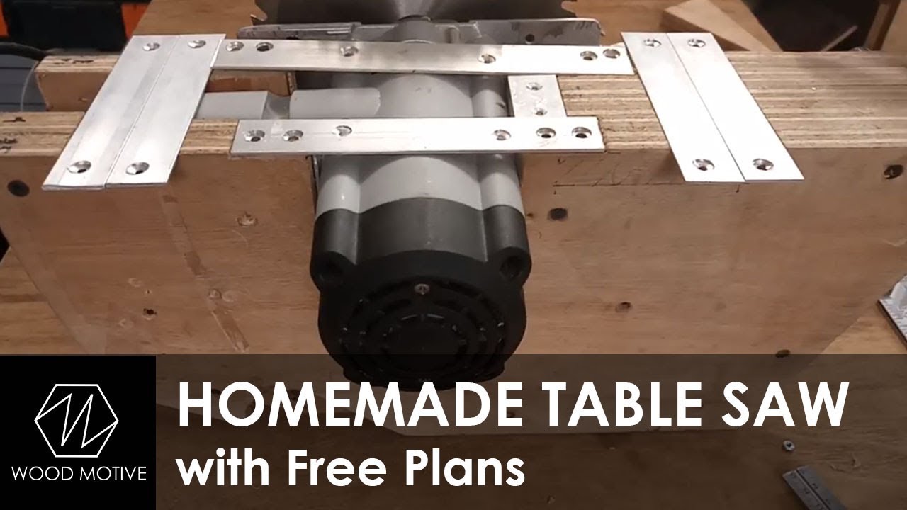 Homemade Table Saw with Free Plans - Part3 - YouTube