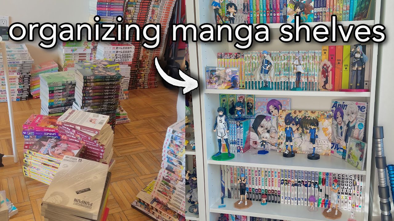 organizing my manga & anime collection 📚 - YouTube
