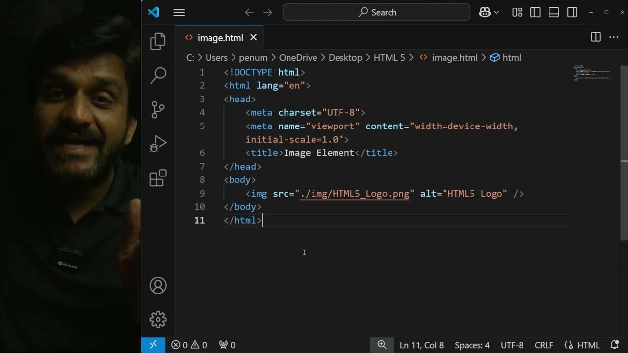 img Image Element in HTML || Lesson 15 || HTML 5 || Learning Monkey || - YouTube