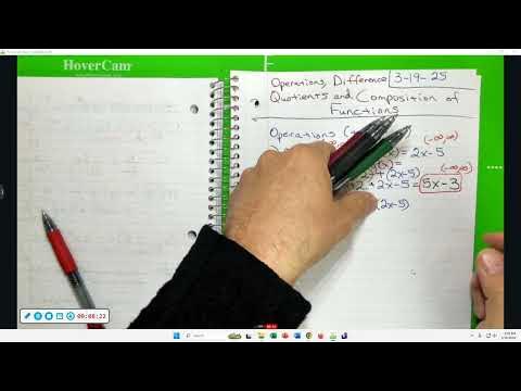 20250319 Operations, Difference Quotient and Composition of Functions ...