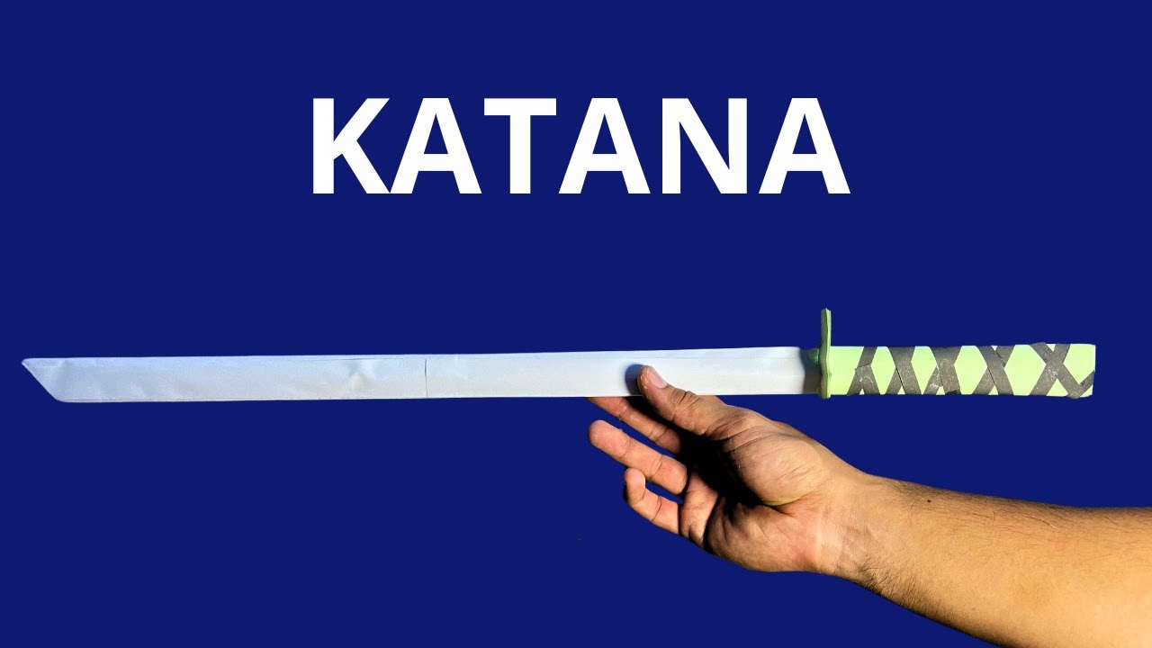 Cómo hacer KATANA de PAPEL fácil | Origami de KATANA de PAPEL - YouTube