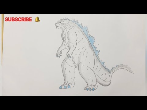 Godzilla Drawing Easy Step By Step || How To Draw Godzilla || Godzilla ...