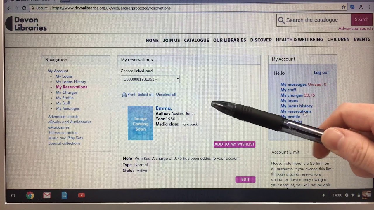 2 How To ... look at your Devon Libraries online account - YouTube