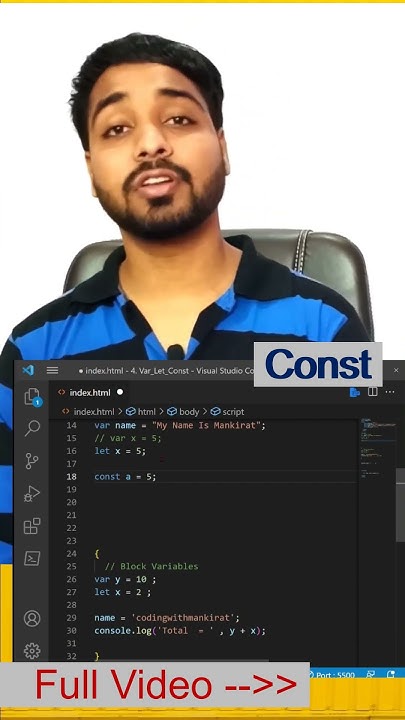 Const In Javascript - YouTube