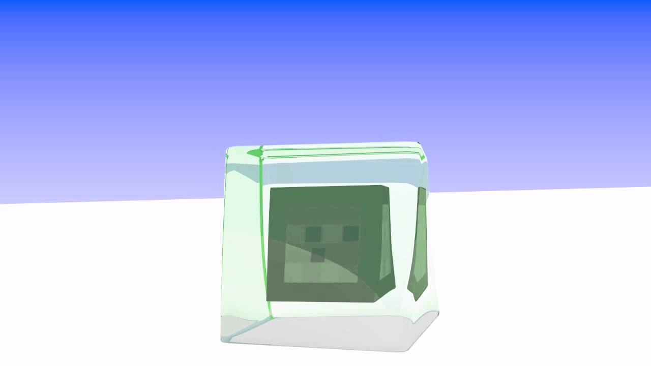 [Blender] Minecraft Slime Test - YouTube