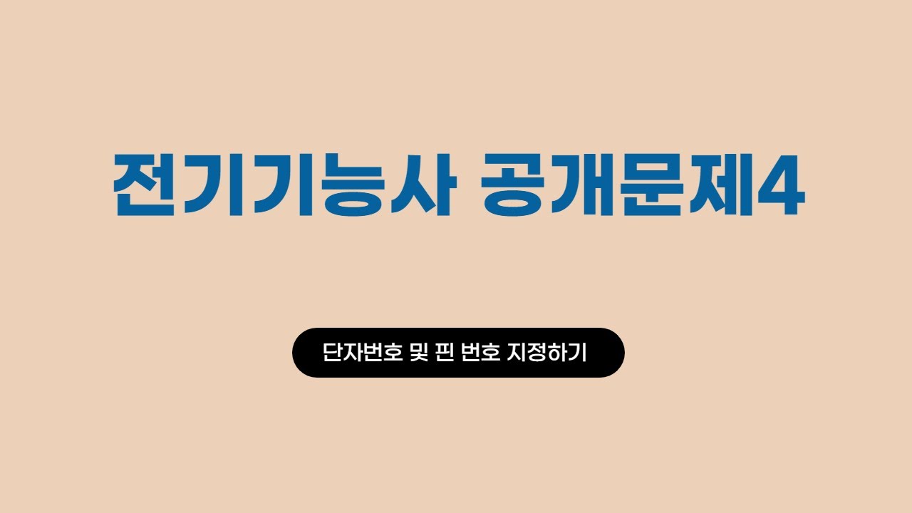 전기기능사 실기 공개문제 4번 단자대 번호 및 핀 번호 지정 전기 전기기능사 공개문제 단자대번호및핀번호 Youtube