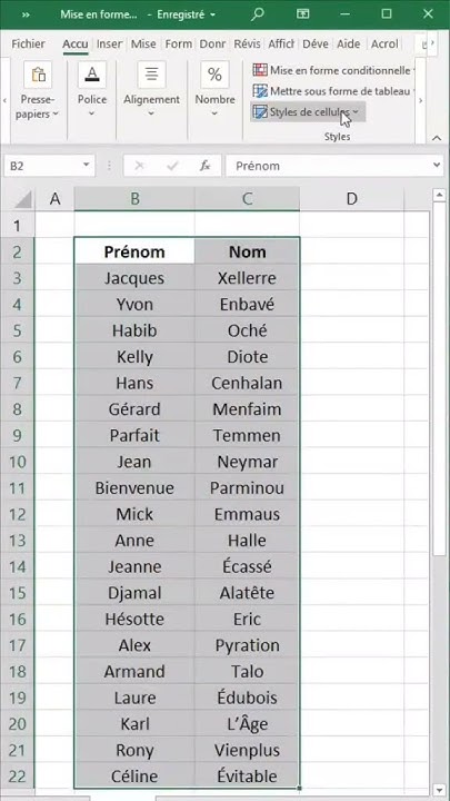 Créer des tableaux stylés en 2 clics 🪄 | Astuce Excel - YouTube