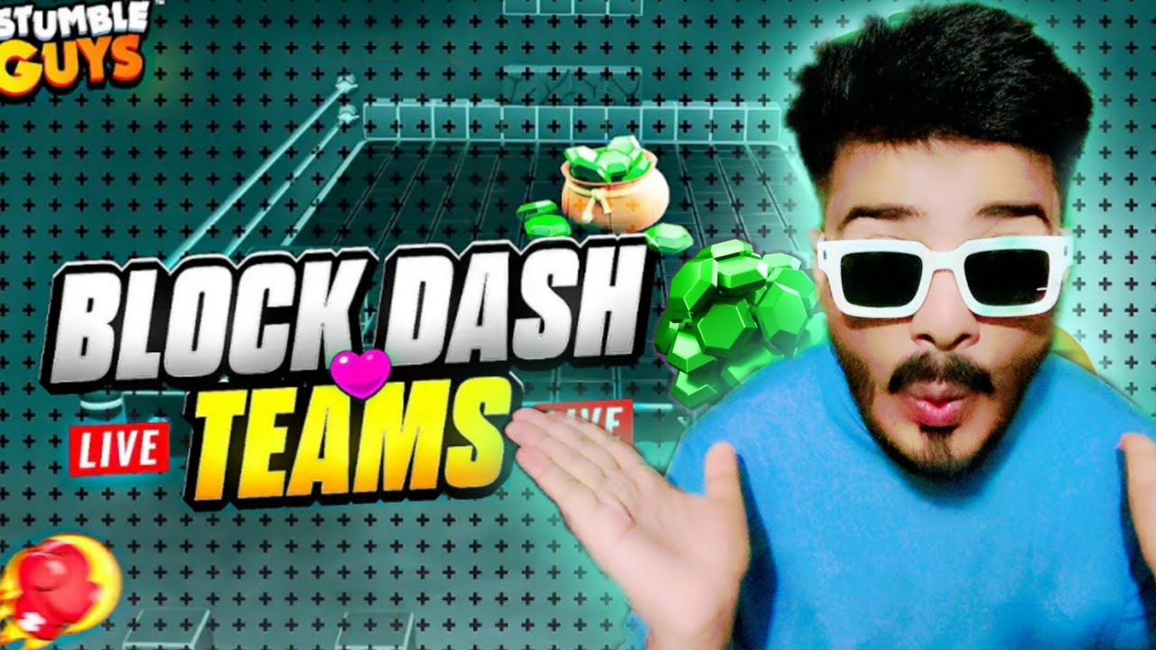 Stumble Guys Live Block Dash Teams | stumble Guys Live Now | Ice Block Dash - YouTube