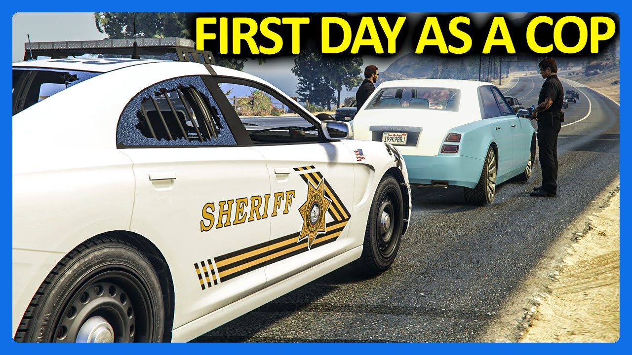 First Day as a Police Officer... GTA FiveM Roleplay - YouTube