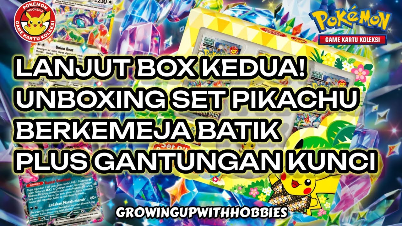 LANJUT BOX KEDUA | UNBOXING SET PIKACHU BERKEMEJA BATIK PLUS GANTUNGAN ...