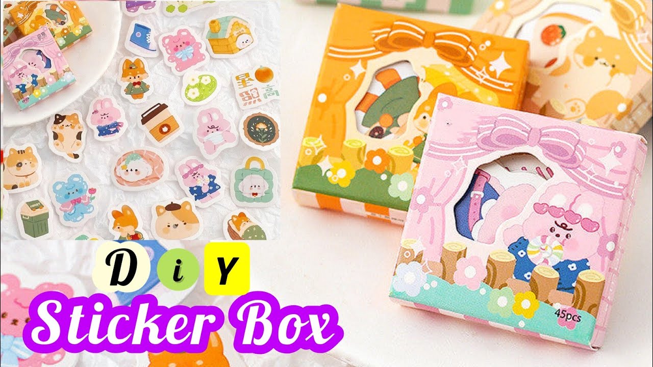 How to make kawaii Stickers Box || Make a Kawaii Stickers Box and Keep ...