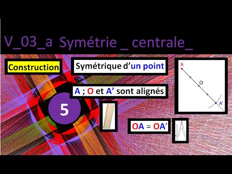 V 03 a SYMETRIE CENTRALE Symétrique d un point Construction sans ...