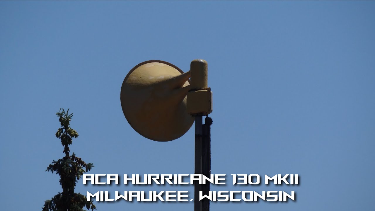 ACA Hurricane 130 MKII Tornado Siren Test - Alert - Milwaukee ...