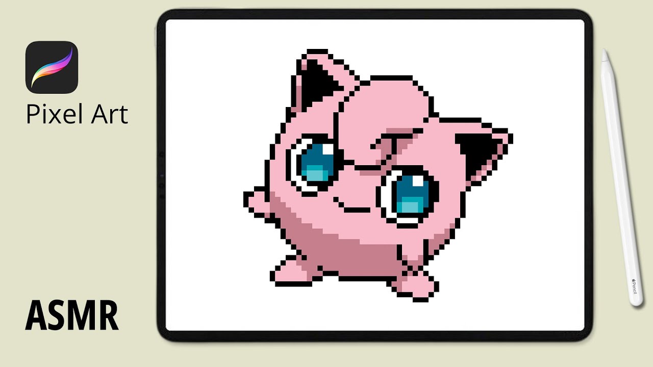 ASMR Drawing Jigglypuff | Pokemon | Pixel Art 🎨20 - YouTube