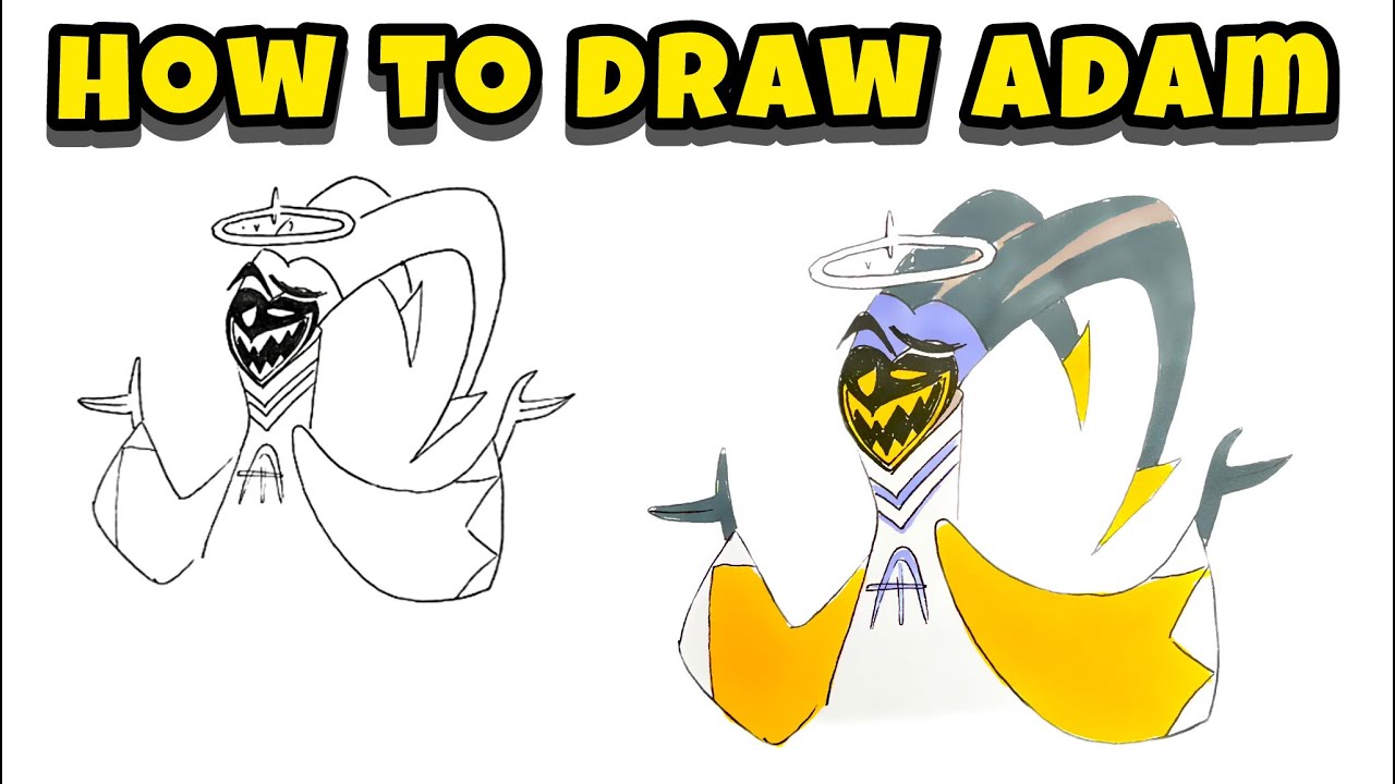 How to Draw Adam from Hazbin Hotel – Simple Marker Drawing Lesson for ...