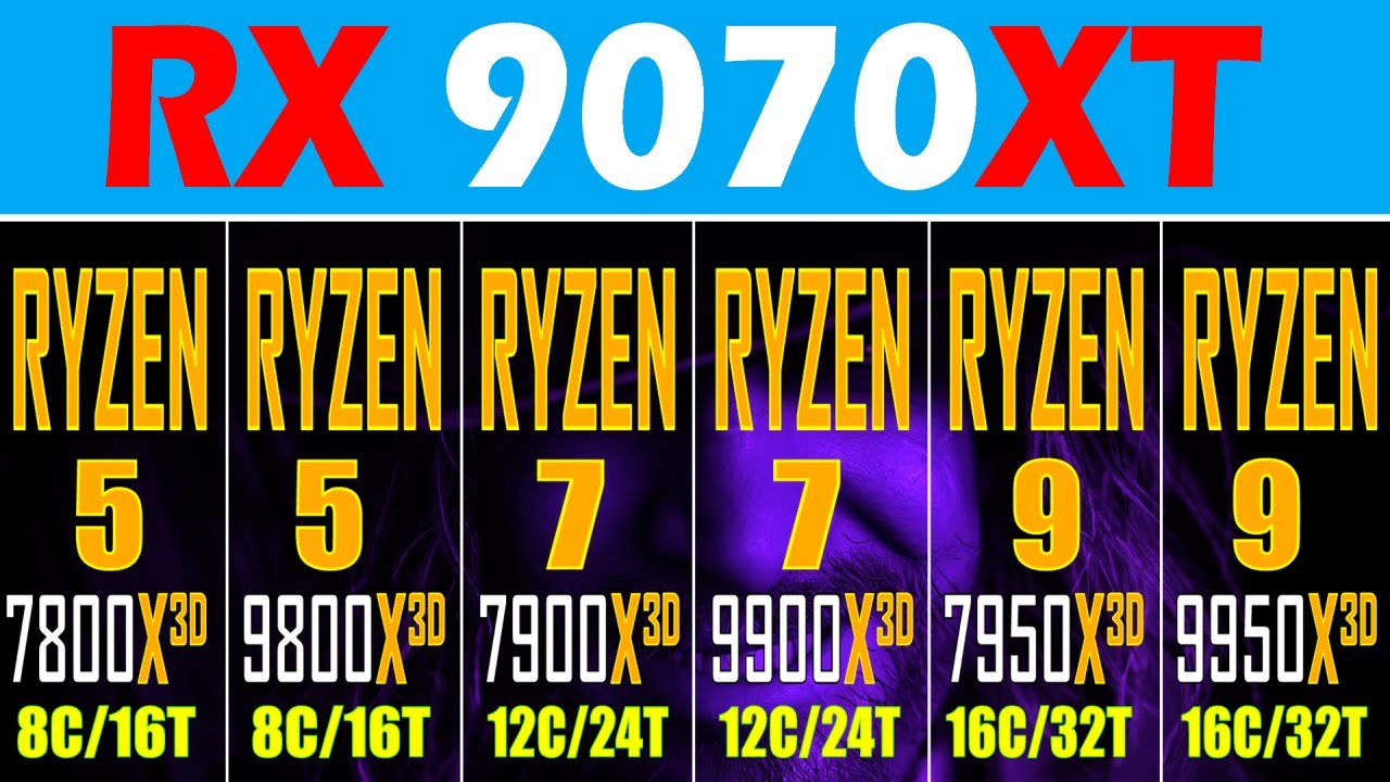 R7 7800X3D vs R7 9800X3D vs R9 7900X3D vs R9 9900X3D vs R9 79550X3D vs ...