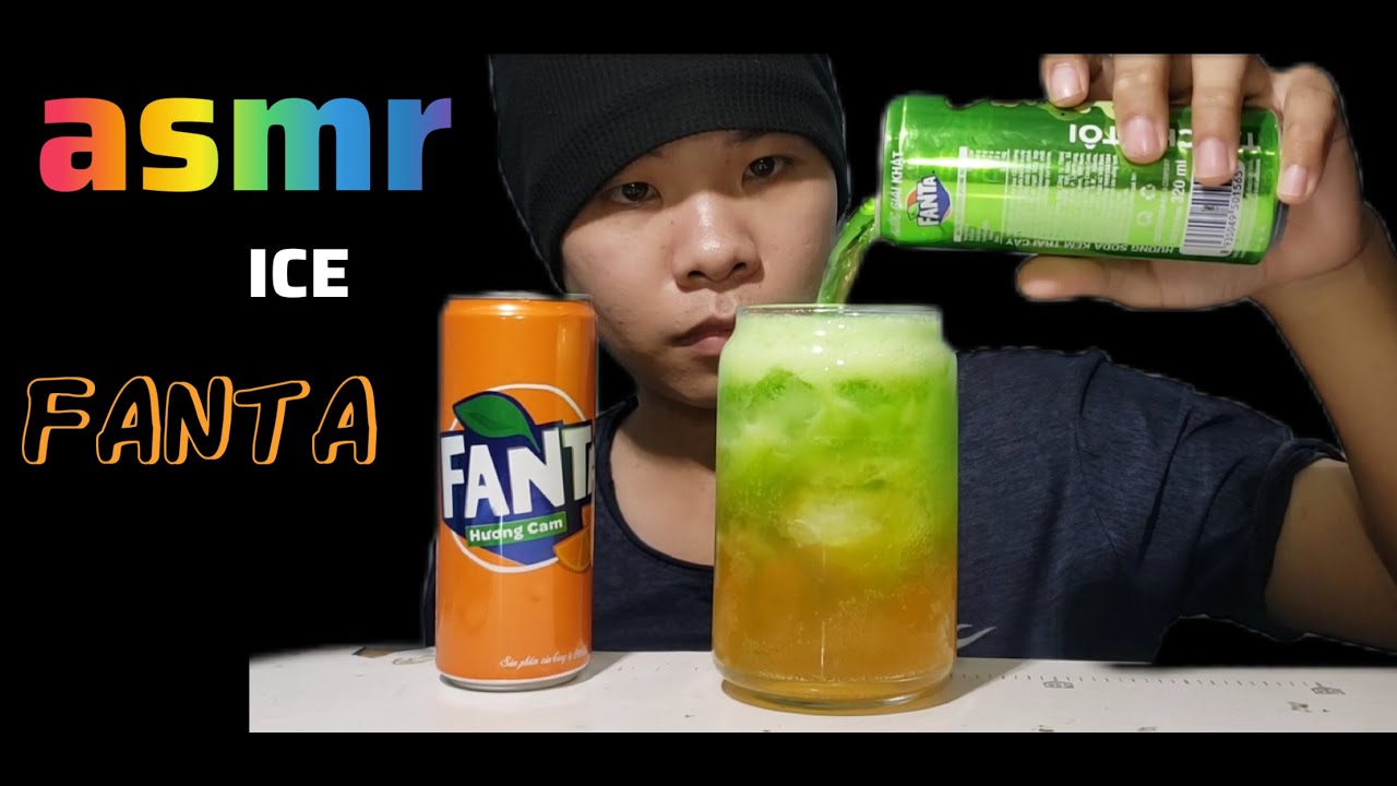 ASMR | FANTA soft drink → cold drink | NO TALKING [ ASMR ICE ] COOL ...