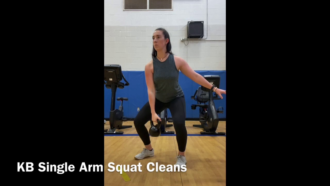 KB Single Arm Squat Cleans - YouTube
