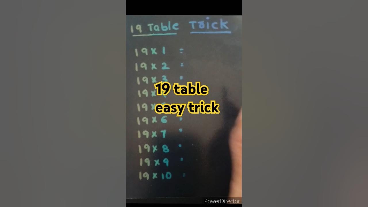 19 table trick easy#maths#shorts#tables - YouTube