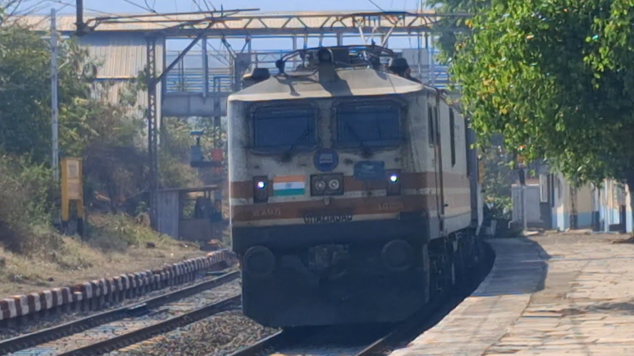 Shriller Ghaziabad WAP5 With Chennai Mumbai Exp - YouTube