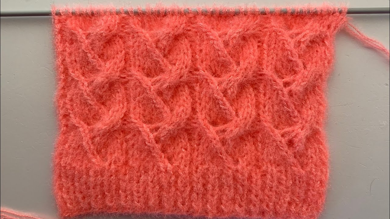 Lace Pattern With Cable Knitting - YouTube