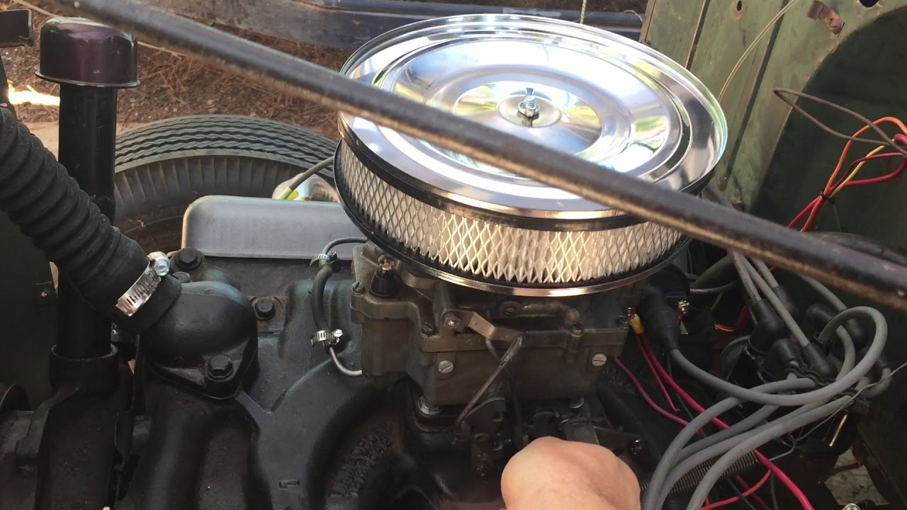 1953 Olds 303 4bbl Fired Up - YouTube