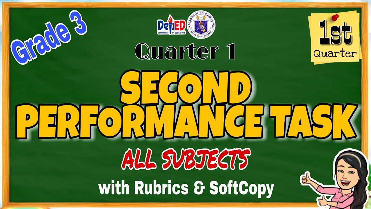 Grade 3 (Quarter 1) || SECOND PERFORMANCE TASK | MELC-BASED with ...