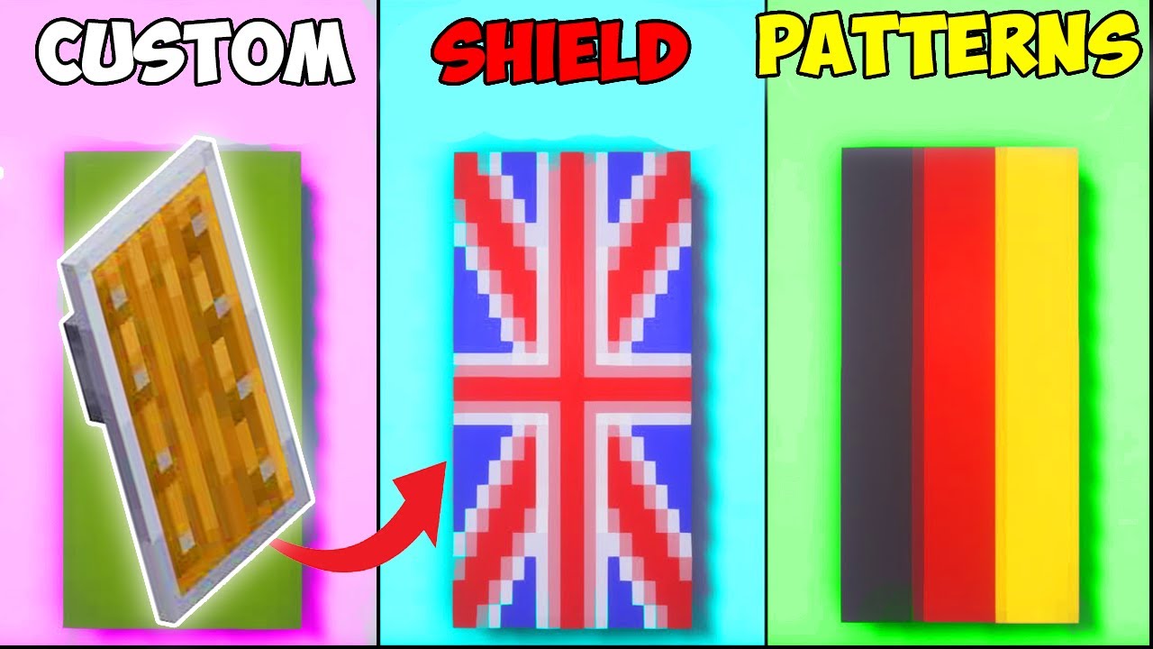 HOW TO MAKE CUSTOM SHIELD PATTERNS IN MINECRAFT | CUSTOM BANNER ...