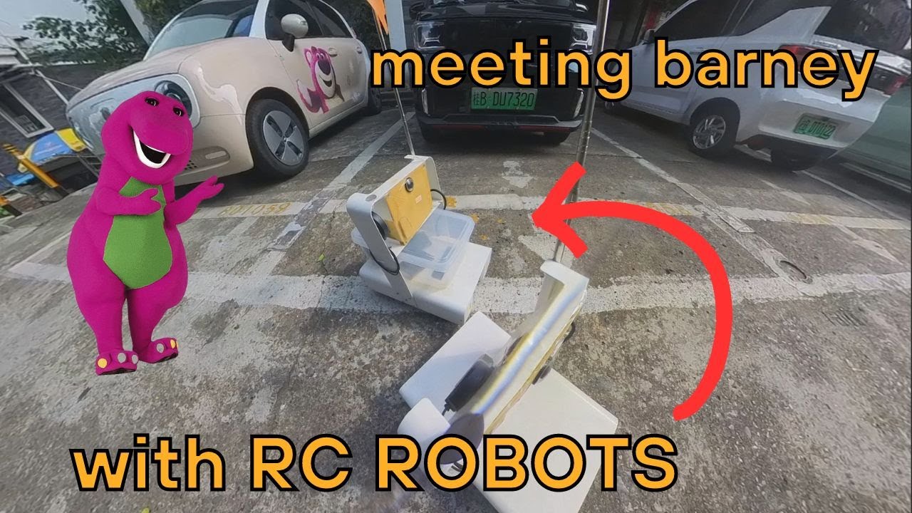 We saw Barney Using RC ROBOTS! - YouTube