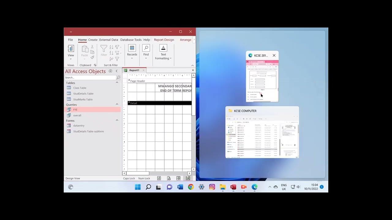 Ms Access Database Development Process Tutorial 16 (Tables, Relationship, Forms, Query and ...