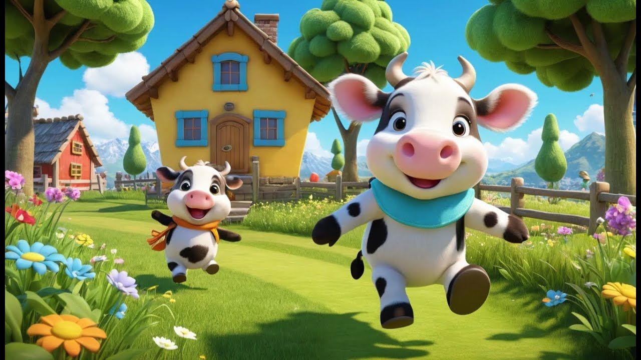 Baby Moo Moo Dancing | Joyful Cow Dance Song for Toddlers | Fun Farm ...