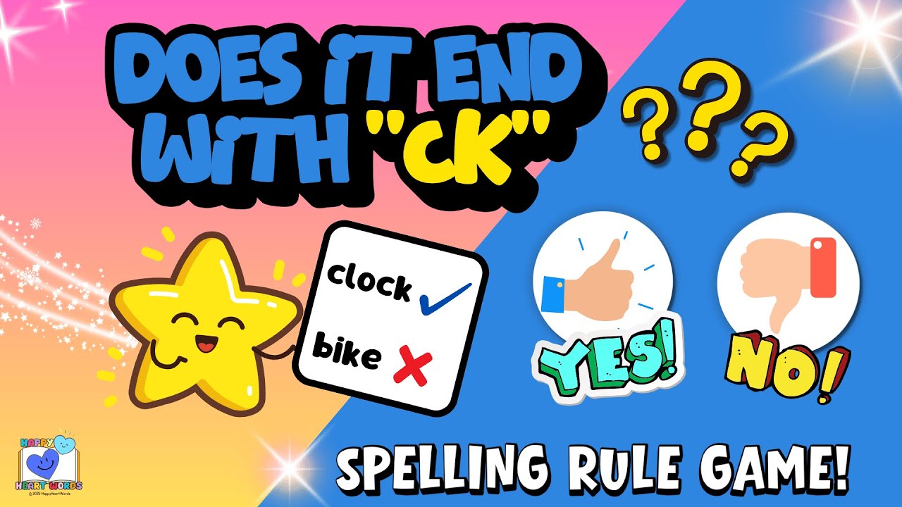 CK Spelling Rule Game | Does it End with CK? | Fun & Interactive ...