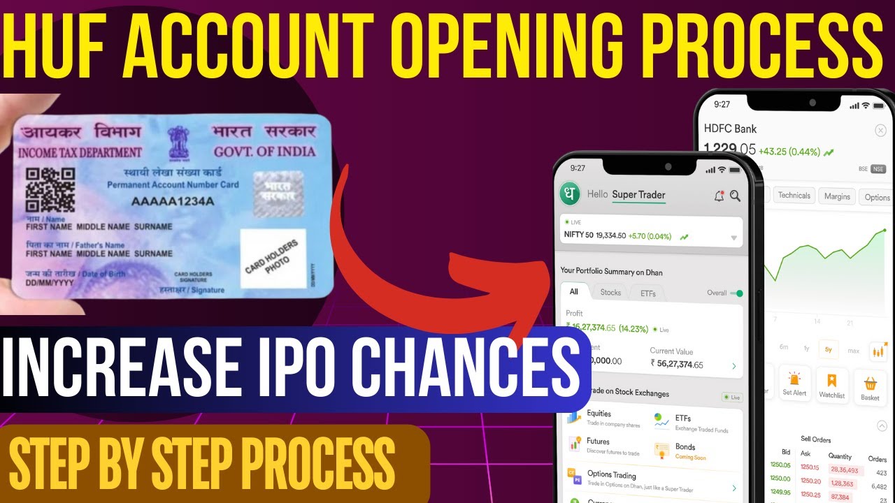 HUF PAN CARD & HUF DEMAT ACCOUNT FULL PROCESS || HUF IPO APPLY FULL ...