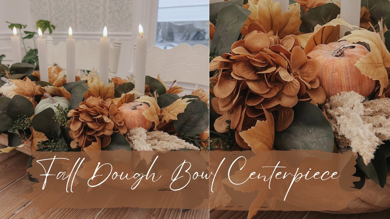 FALL CRAFT | DIY Autumn Dough Bowl Centerpiece - YouTube