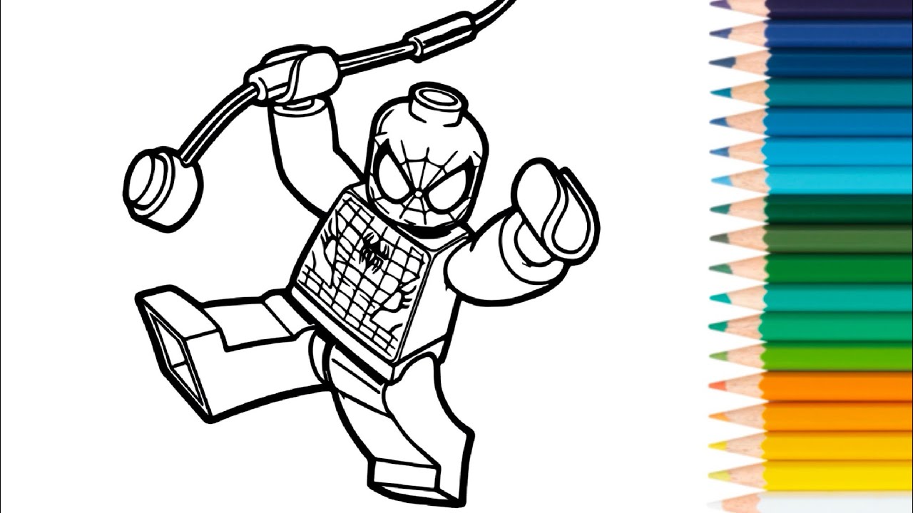 Lego Spiderman Coloring Pages | Spider-Man Coloring Book [NCS] - YouTube