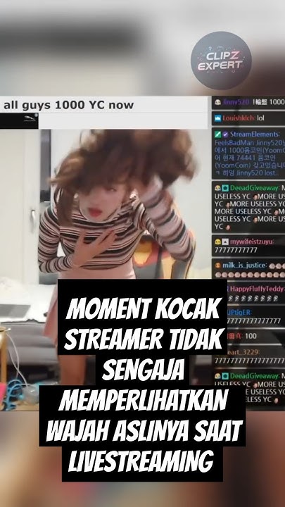 Momen kocak saat streamer tidak sengaja menampilkan wajah aslinya saat live #shorts #streamer ...