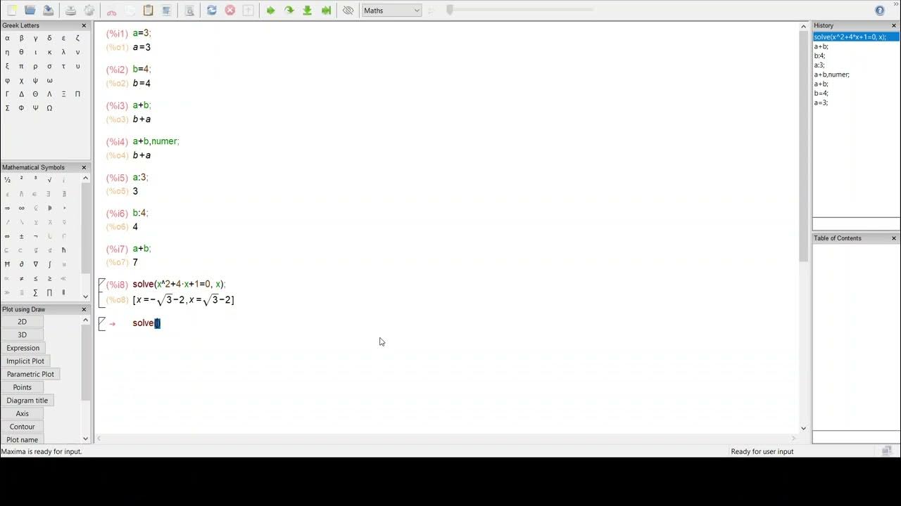 Maxima Tutorial - Vergelijkingen - YouTube