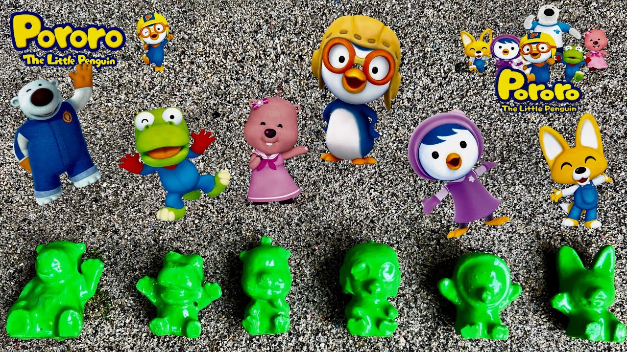 Membersihkan Pororo Berlumpur || Pororo, Crong, Petty, Loopy, Poby ...