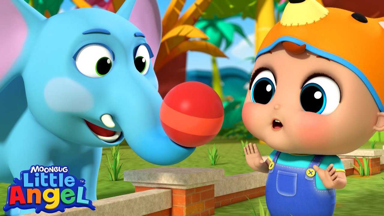 Let's All Go to the Zoo Song | Little Angel | Cartoons for Kids ...