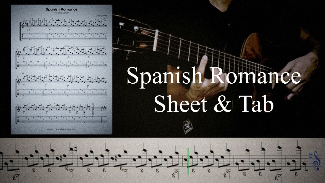 Romance - Anonymous (Classical Guitar sheet & Tab) - YouTube