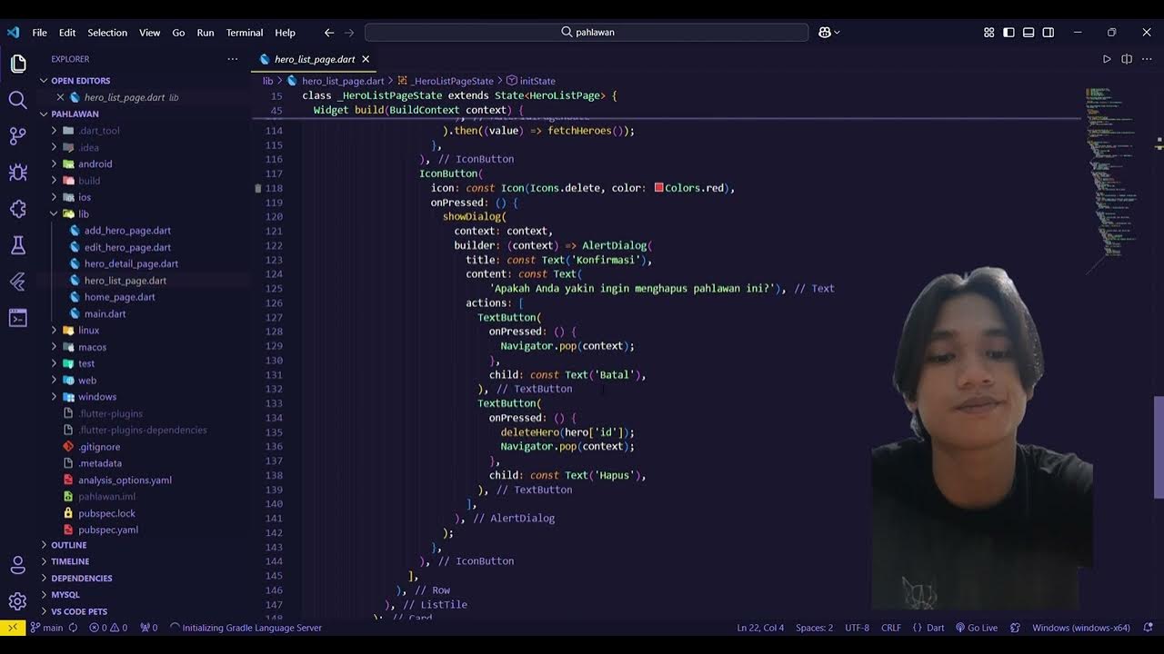 TUGAS AKHIR-PERANCANGAN APLIKASI BERBASIS MOBILE "APLIKASI NAMA PAHLAWAN" mockapi & flutter ...