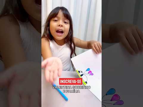 VALENTINA ENSINANDO FAZER UM PANDA * Vc consegue ? * #valentinasobrinho #shorts