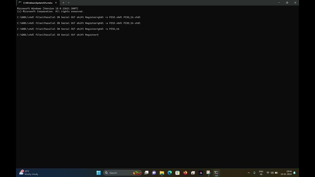 PISO (Parallel In Serial Out)Shift Register VHDL | GHDL | GTKWave - YouTube