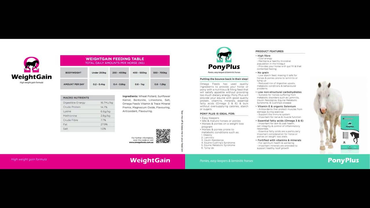 Omega Feeds Information Brochure and Feeding Guide - YouTube