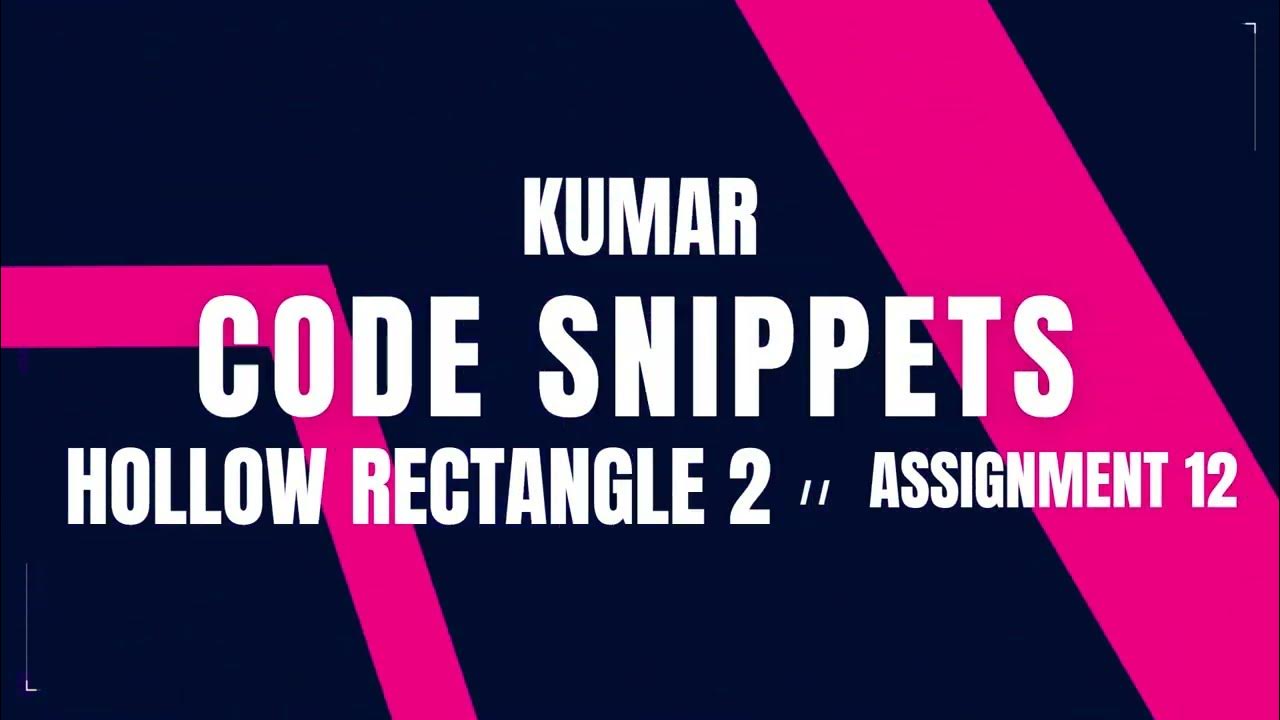 Hollow Rectangle 2 | Assignment 12 | CCBP | NxtWave CCBP 4.0 Telugu | Python Coding | Python ...