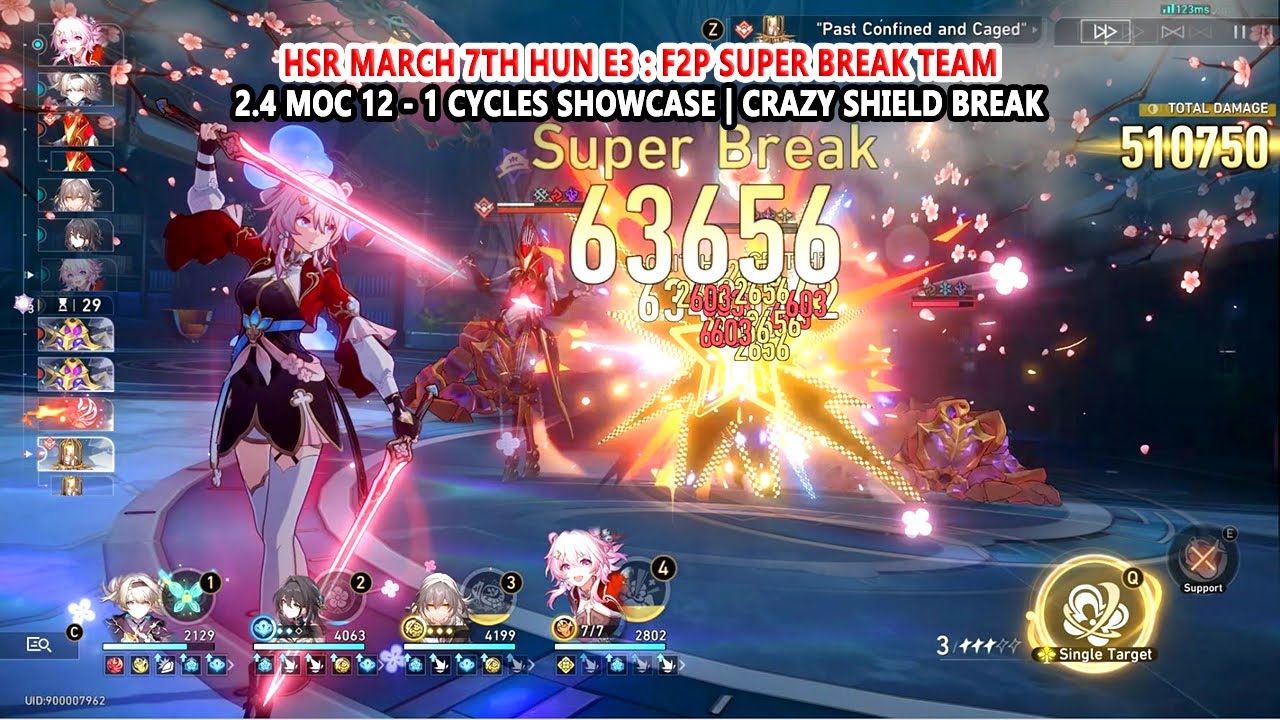 HSR March 7th Hun E3 : F2P Super Break Team 2.4 MOC 12 1 Cycles ...