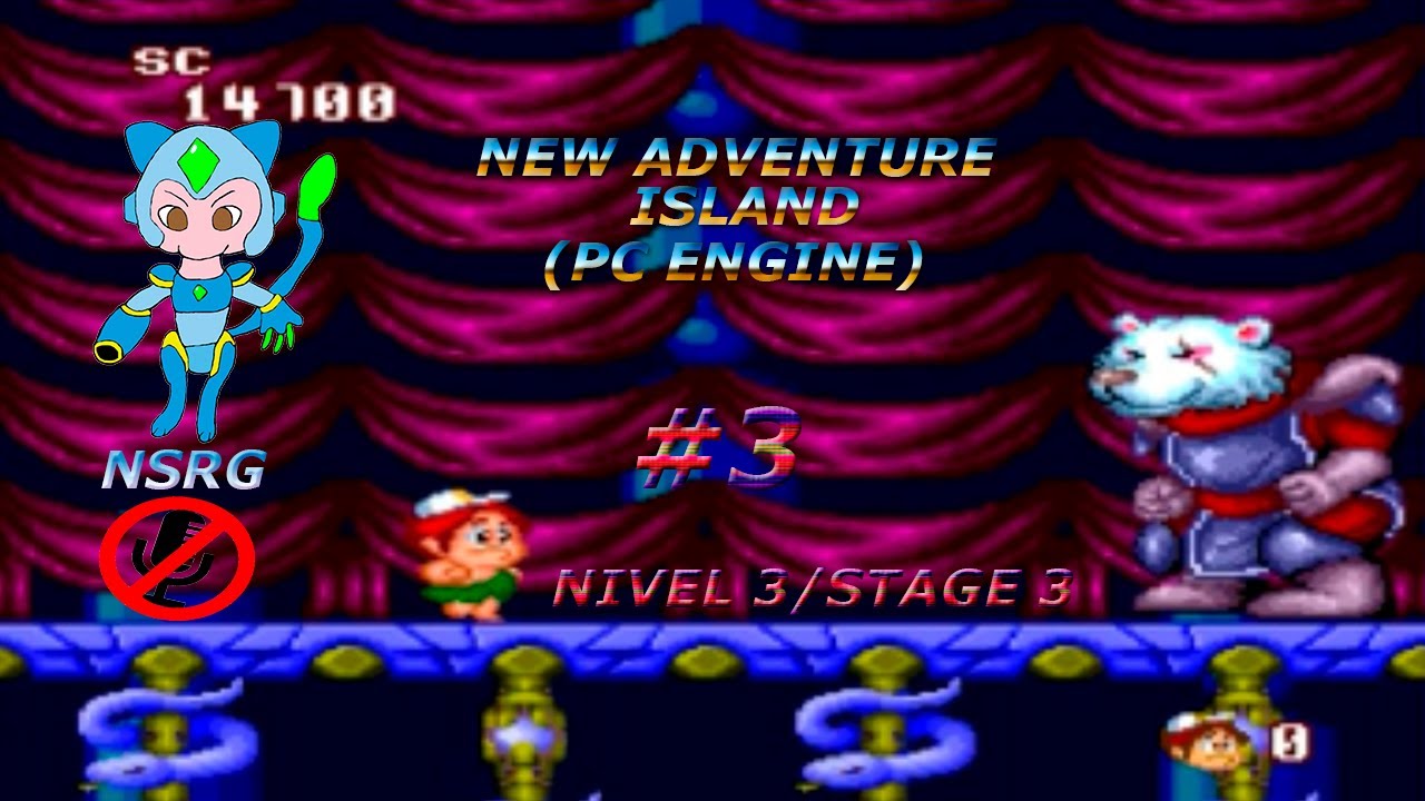 3-New Adventure Island (PC Engine)(Stage 3) - YouTube