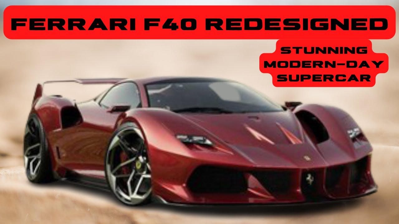 Ferrari F40 - F4T- Redesigned As Stunning Modern-Day Supercar - YouTube